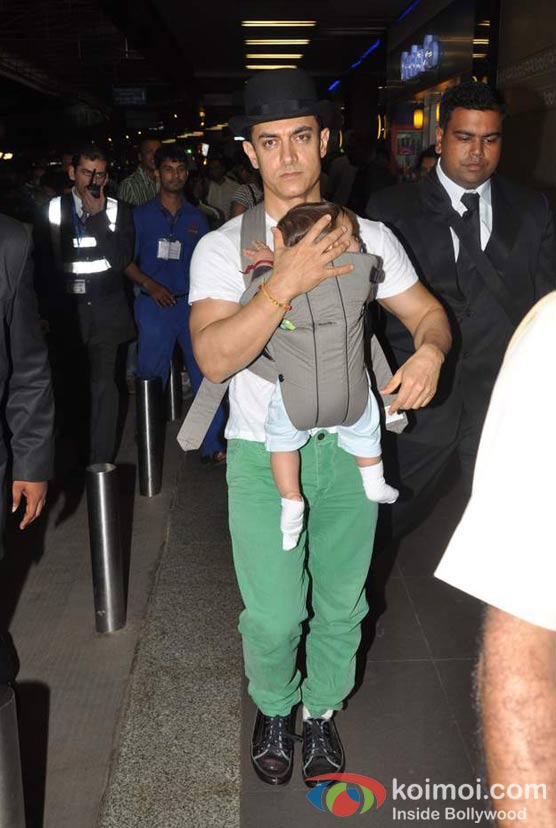 Aamir Khan Snappped With Baby Azad - Koimoi