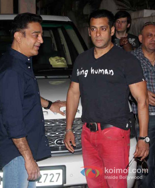 Rekha and Salman Khan at film Vishwaroop special screening - Koimoi