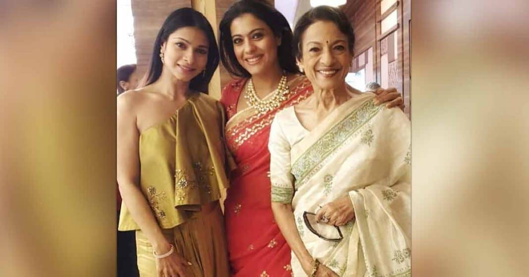 Tanuja Gifts Dhaka Muga Silk Sarees To Kajol & Tanishaa!