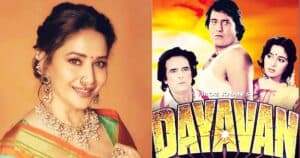 When Madhuri Dixit Regretted Doing A Kissing Scene In 1988's Dayavan ...
