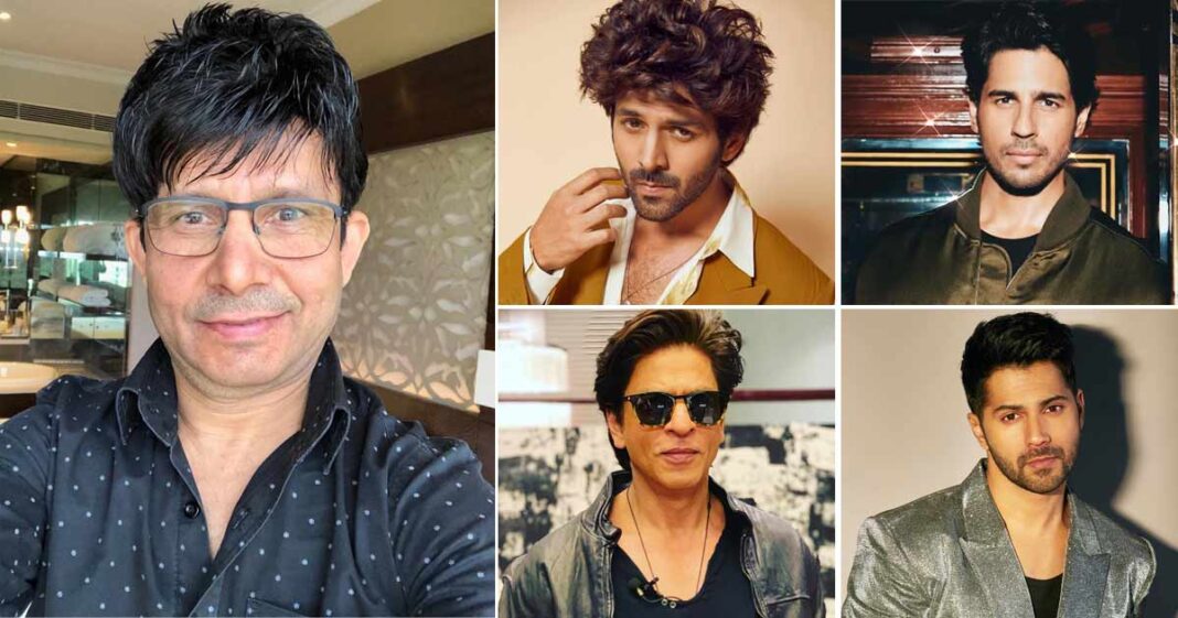 KRK Claims Kartik Aaryan, Sidharth Malhotra & Tiger Shroff Will Replace Shah Rukh Khan & Aamir ...