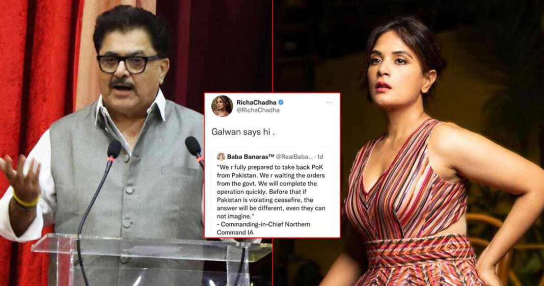 “Richa Chadha Has Committed A Crime Against The Country”: Ashoke Pandit Files Complaint Against ...