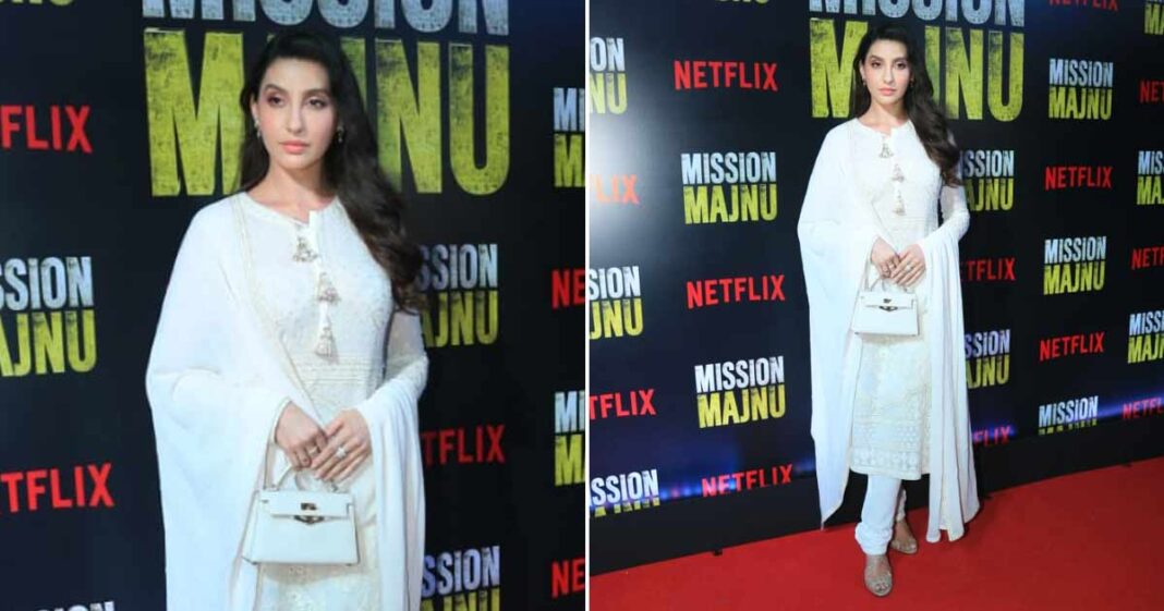 Nora Fatehi Looks Graceful As Ever In A White Chikankari Suit, Netizens Troll “Ye Pyaar Karegi ...