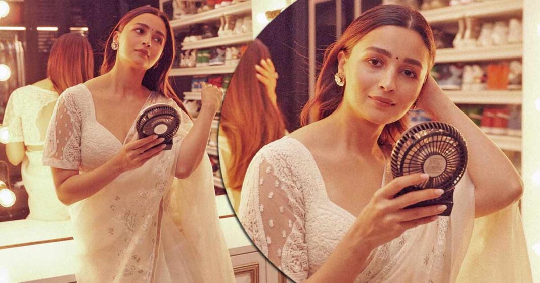 Alia Bhatt Looks Regal In A White Saree With A Bindi As If She Never ...