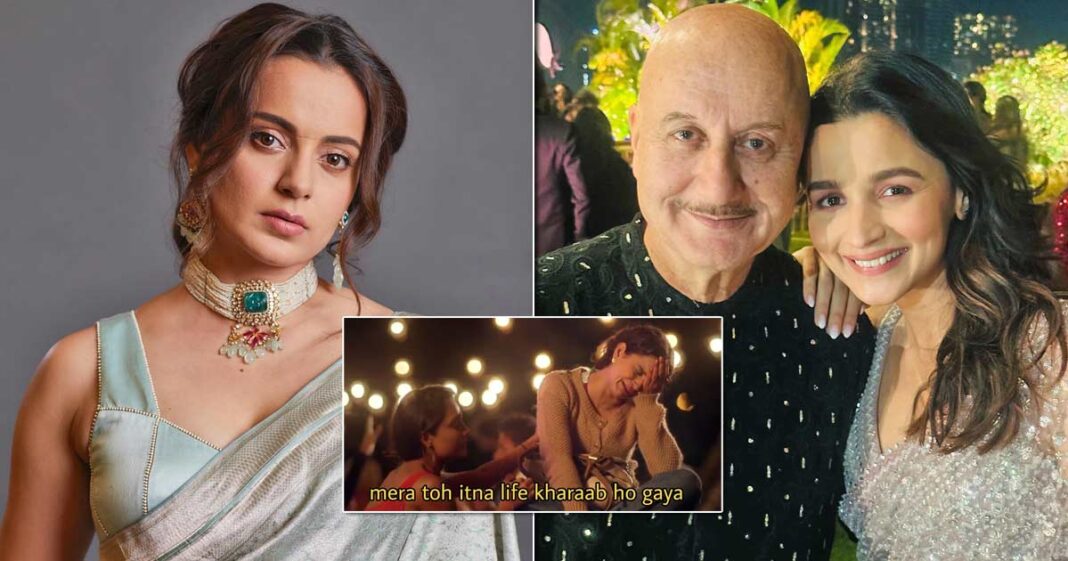Netizens Mock Kangana Ranaut As Anupam Kher Calls Alia Bhatt “Born Actress”, Troll Her With ...