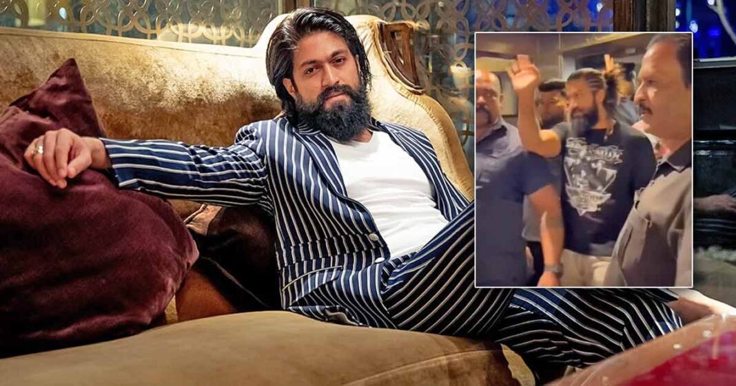 ‘Rocky’ Yash Greets A Sea Of Fans Waiting Outside A Studio To Catch A ...