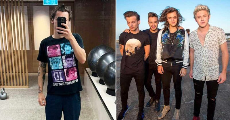 Harry Styles Poses In A One Direction T-Shirt & Soon Deletes It, Leaves ...