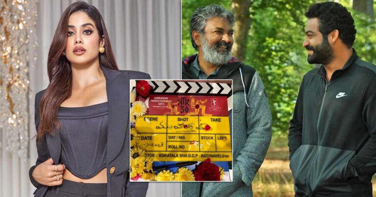 SS Rajamouli Arrives To Give Blessings As Jr NTR & Janhvi Kapoor Begin Shooting For ‘NTR 30 ...