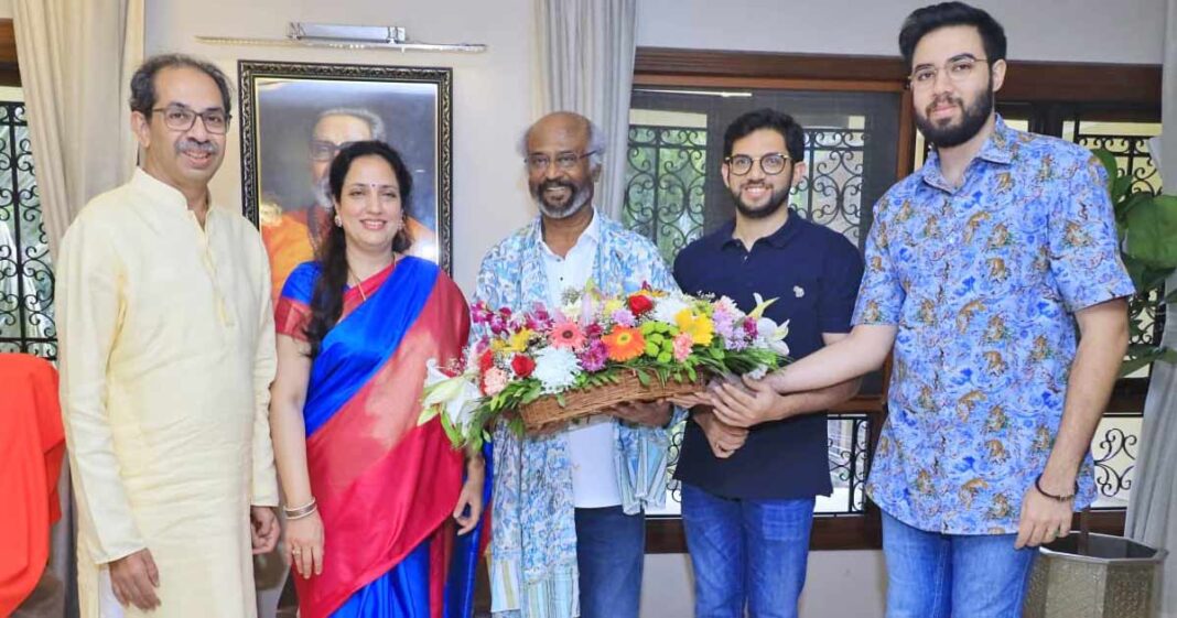 Rajinikanth Pays A Courtesy Visit To Uddhav Thackeray & Family