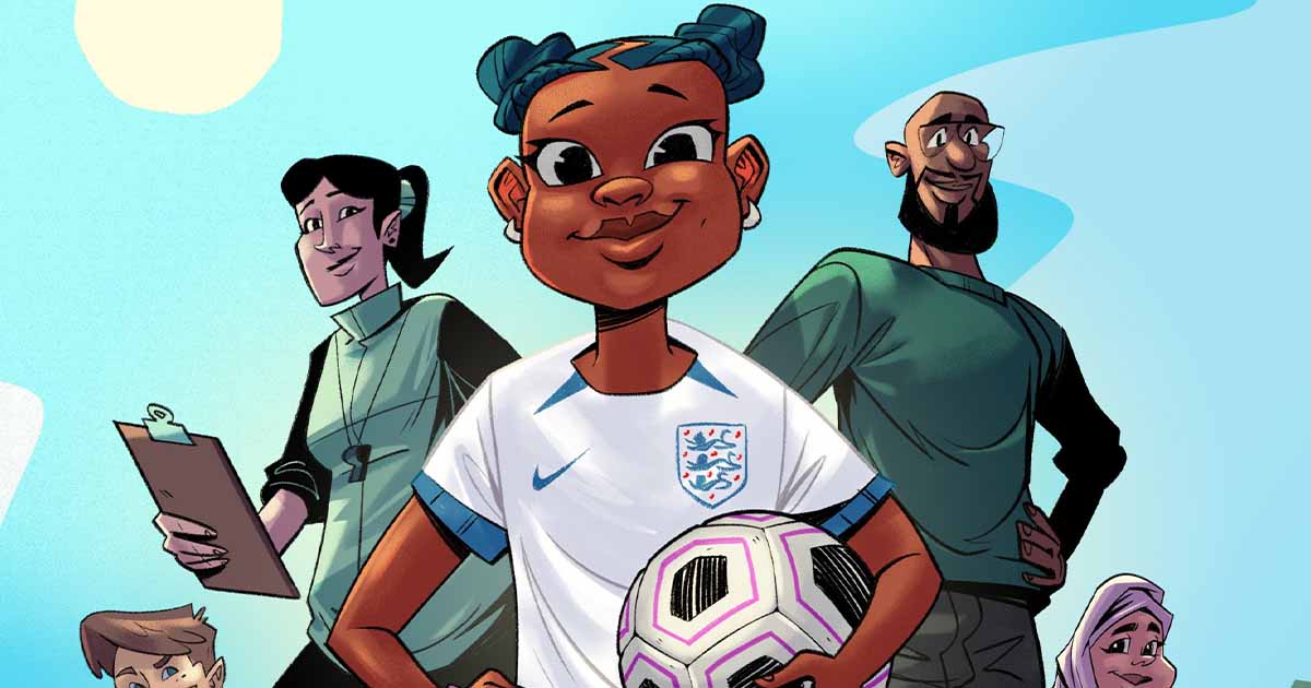 Girl Soccer Player Cartoon