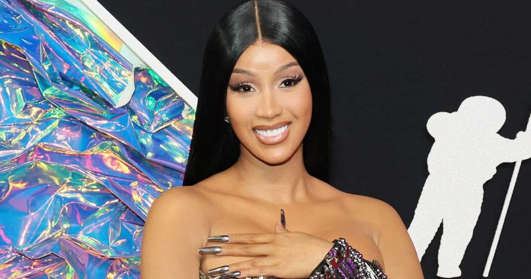 Cardi B’s B**bs Squashed In A Figure-Hugging Fishnet Minidress Is ...