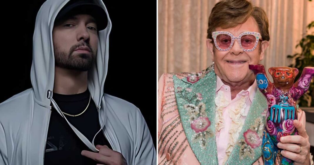 When Eminem Gifted Elton John A Pair Of Sparkling Diamond-Encrusted S*x ...