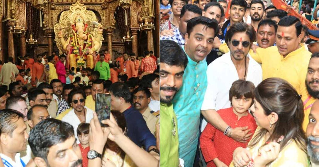 Shah Rukh Khan Seeks Blessings At Mumbai's Lalbaugcha Raja With Son AbRam Amid Stupendous ...