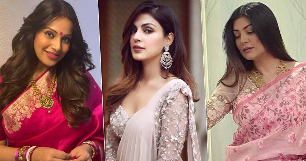 From Sushmita Sen, Rhea Chakraborty To Bipasha Basu - Here Are Bollywood Bong Beauties Draped In ...
