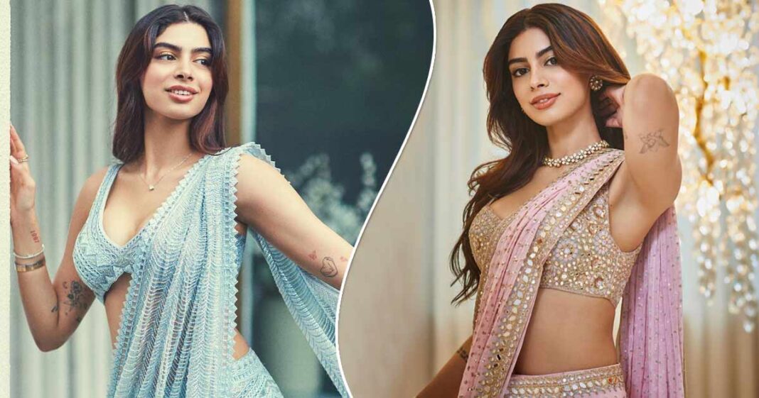 Khushi Kapoor's Elegant Saree Soiree: From Exquisite Banarasi Collection To See-Through Sensual ...