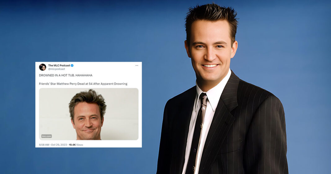 Matthew Perry's Death Mocked By Ex-SNL Writer Who Wrote, "Drowned In A ...