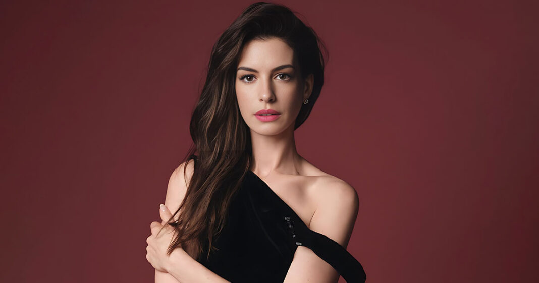 Anne Hathaway Is 'Serving' The Perfect Winter Fit In Her Over-Sized Red ...